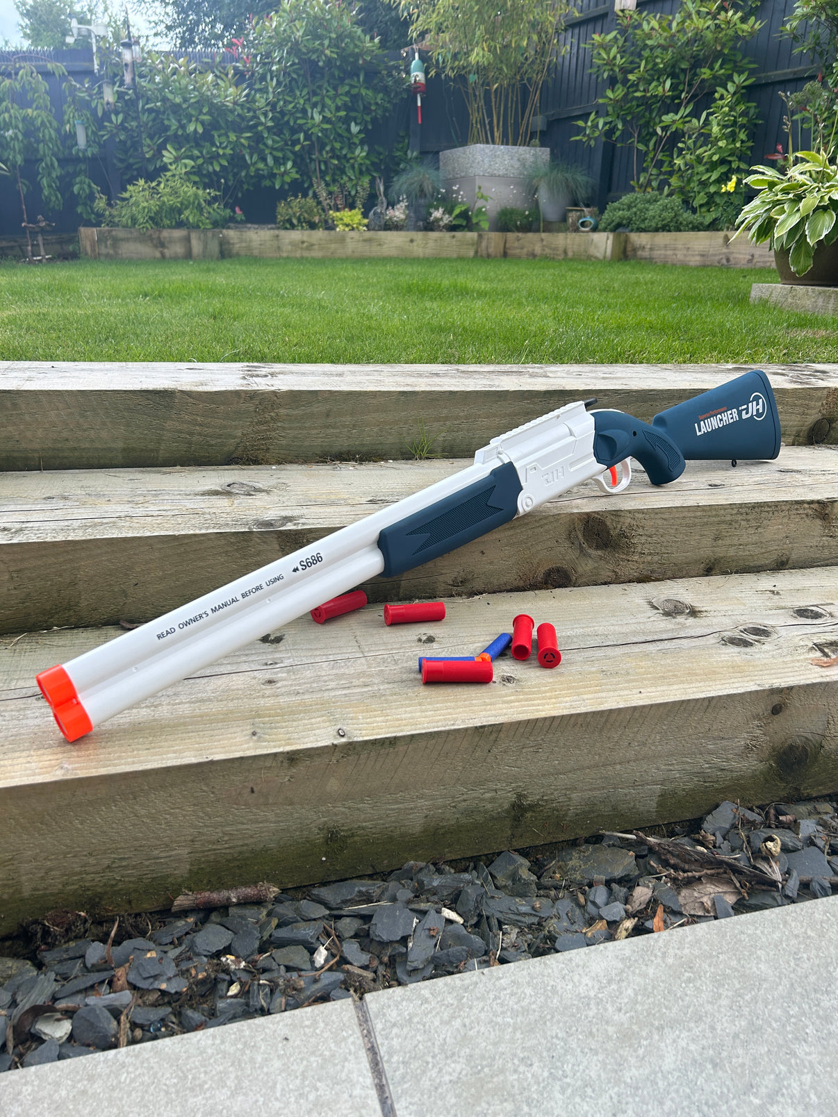 Lockwood 300 Double Barrel Shotgun - Shell Ejecting Dart Blaster Cospl ...