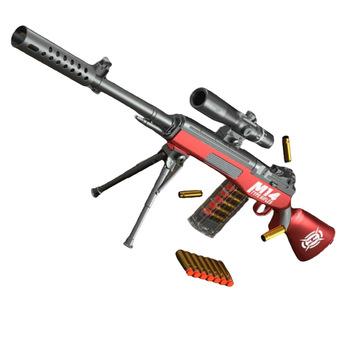 M14 Battle Rifle Shell Ejecting Toy Gun Foam Dart Blaster – Dart Armoury