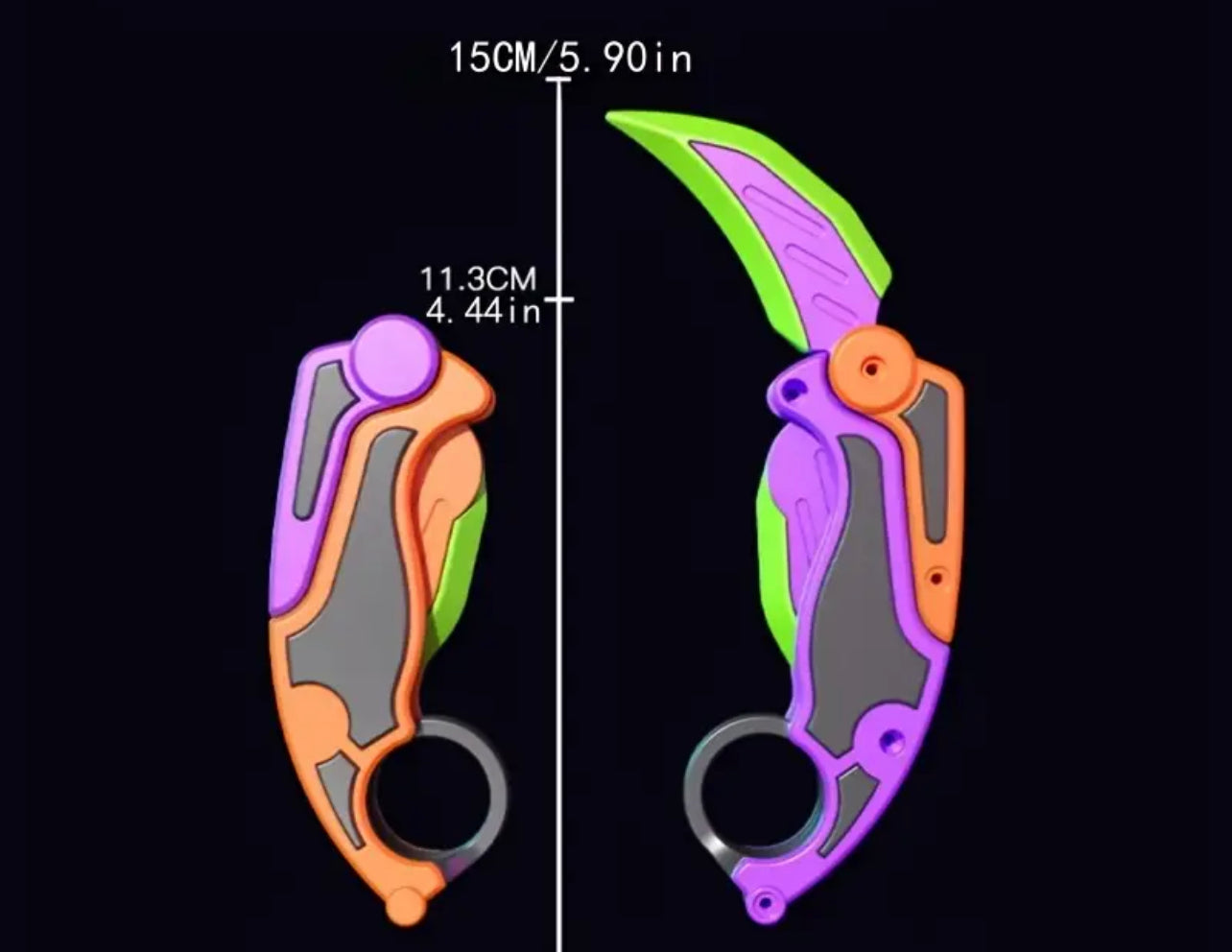 Karambit Toy Fidget Knife - Folding Flick Safety Blade – Dart Armoury
