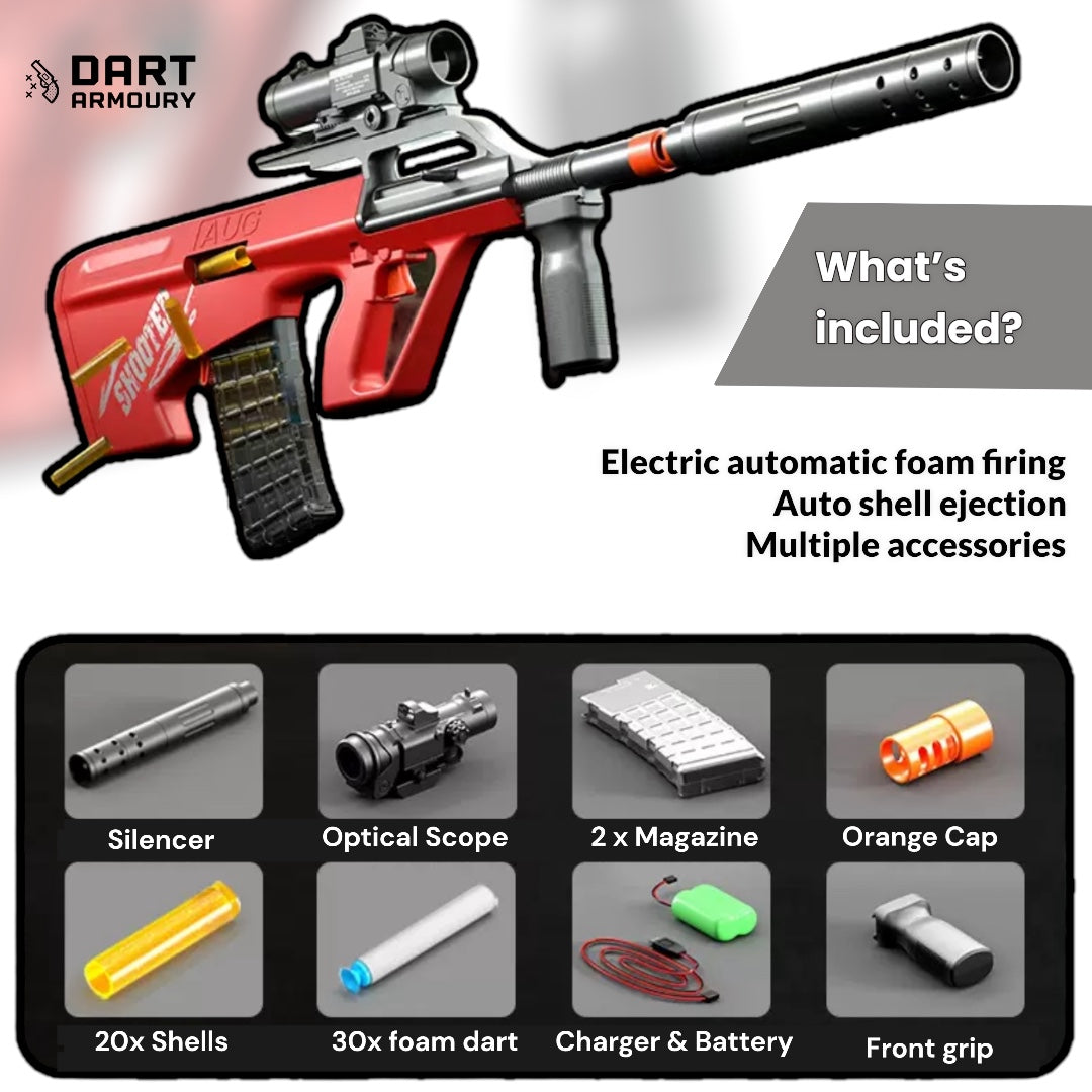 AUG Assault Rifle Automatic Shell Ejecting Dart Blaster – Dart Armoury