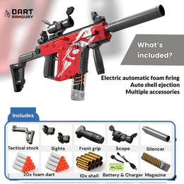 Vector SMG Shell Ejecting Toy Gun Electric Automatic Foam Dart Blaster ...
