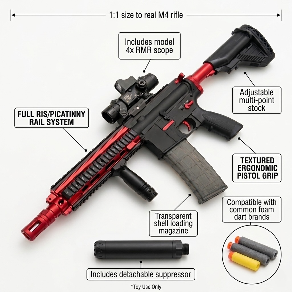 M416 Assault Rifle Shell Ejecting Foam Blaster Toy Gun | Cosplay Prop ...